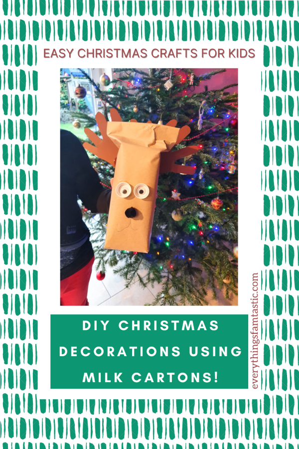 Easy Christmas Crafts: Rudolph the Reindeer Milk Carton Decorations for ...